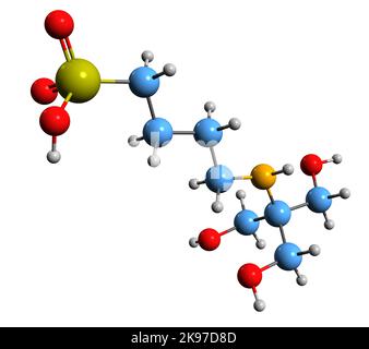 3D image of АМРd buffer skeletal formula - molecular chemical structure ...