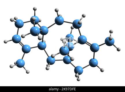 3D image of Isoprene skeletal formula - molecular chemical structure of ...