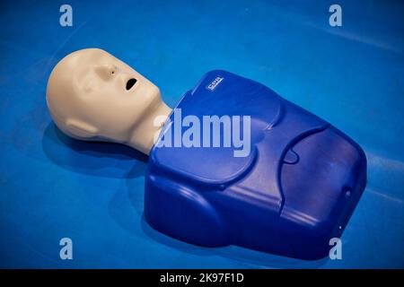 CPR Cardiopulmonary resuscitation dummy to practice first aid and chest ...