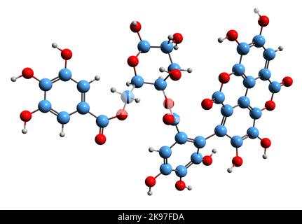 3D image of Gallotannin skeletal formula - molecular chemical structure ...