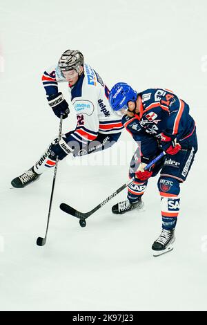 Mannheim, Germany. 26th Oct, 2022. Ice hockey: DEL, Adler Mannheim ...