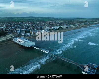 Aerial photo of Sandown on the Isle of Wight Stock Photo - Alamy