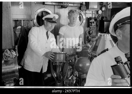 Command bridge on train ferry Stock Photo - Alamy