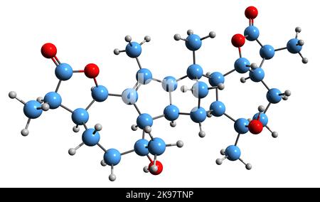 3D image of Isoprene skeletal formula - molecular chemical structure of ...