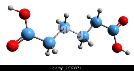 3D image of Cyclohexanol skeletal formula - molecular chemical ...