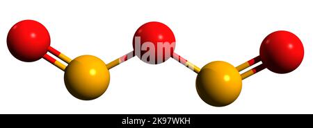 3D image of Nitrous oxide skeletal formula - molecular chemical ...