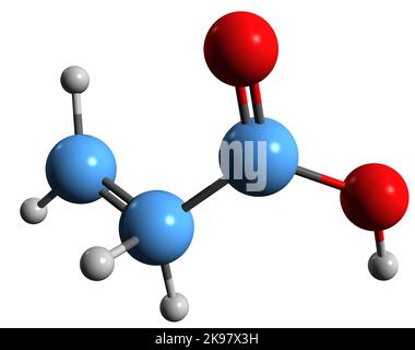 3D image of Glycerol skeletal formula - molecular chemical structure of ...