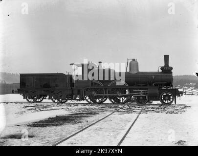 State railways, SJ, steam locomotive with 2 cars Stock Photo - Alamy