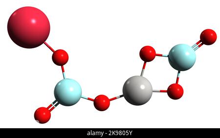 3D image of sodium silicate skeletal formula - molecular chemical ...