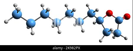 3D image of Ethylene oxide skeletal formula - molecular chemical ...