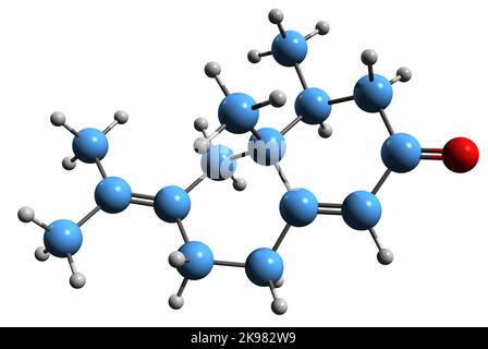 3D image of Isoprene skeletal formula - molecular chemical structure of ...