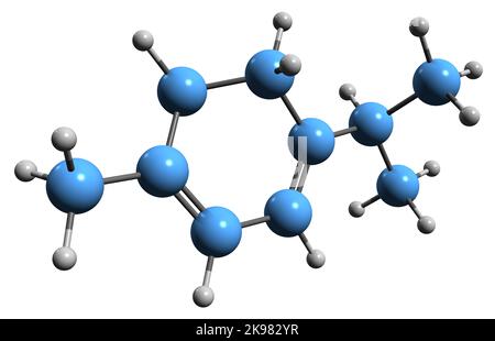 3D image of Terpinene skeletal formula - molecular chemical structure ...