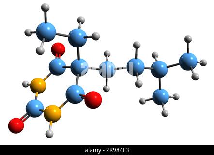 3D image of Sodium chloride skeletal formula - molecular chemical ...