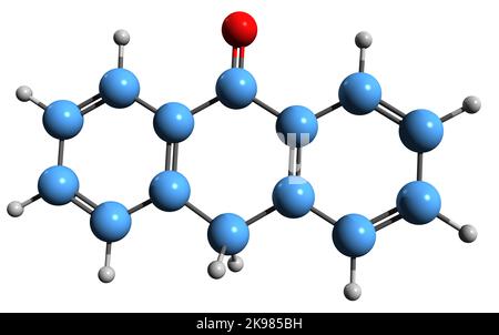 3D image of Glyoxal skeletal formula - molecular chemical structure of ...