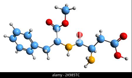3D image of Sucralose skeletal formula - molecular chemical structure ...
