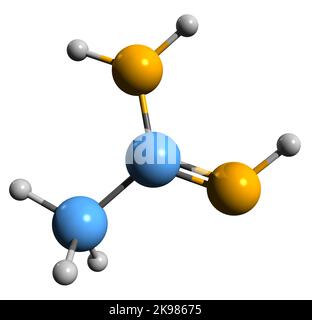 3D image of Dimethylformamide skeletal formula - molecular chemical ...