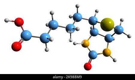 3D image of Tetrahydrothiophene skeletal formula - molecular chemical ...