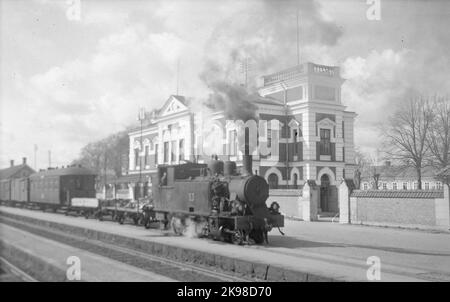 Station built in 1873. Newly built station house, two floors in brick ...
