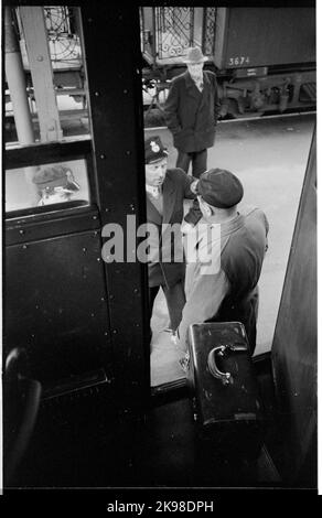 Locomotive driver when boarding locomotives Stock Photo - Alamy