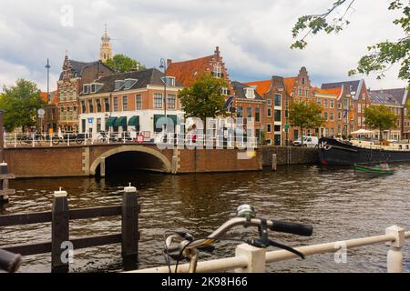 Summer landscape of the city streets of Haarlem Stock Photo - Alamy