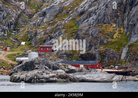 Lighthouse & weather station, Irminger Sea entrance to Prince Christian ...