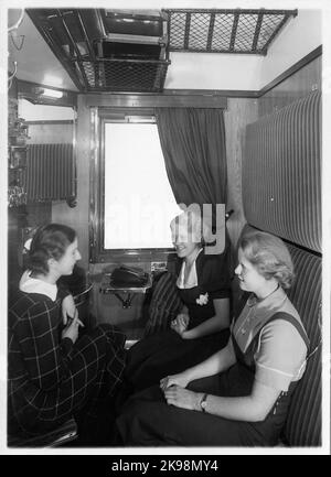 Traveling with 3rd grade sleeping compartment. State Railways, SJ Abo2c ...