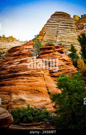 Beehive rock formations of Zion National Park in southern Utah, USA ...