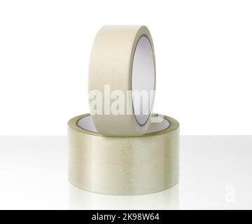 White insulating tape roll on white background. 3d illustration Stock ...