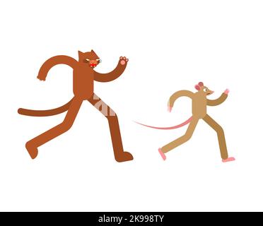 A cartoon cat chasing a cartoon mouse Stock Vector Image & Art - Alamy
