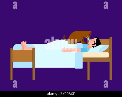 Cat take your breath. Cat steals human breath Stock Vector Image & Art ...