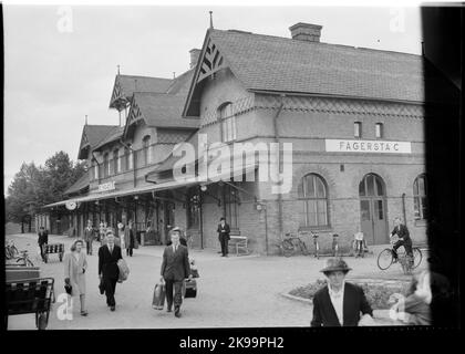 The central station in Fagersta Stock Photo - Alamy