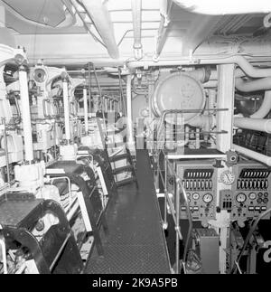 M/S Trelleborg. The engine room facilities Stock Photo - Alamy