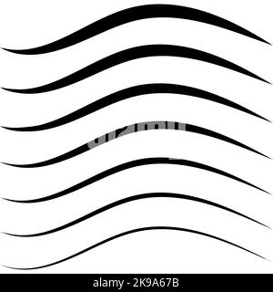 Swoosh curve arc line, smooth bend stripe logo element Stock Vector ...