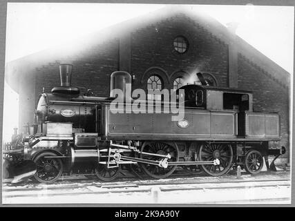 Stockholm - Nynäs Railway, SNJ LOK 2 with Passenger Train at Nynäshamn ...