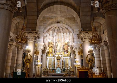 Interior of an old underground crypt with an altar Stock Photo - Alamy