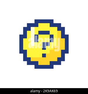 Question mark pixelated ui icon Stock Vector Image & Art - Alamy