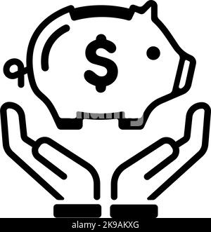 save money icon, salary money, invest finance, hand holding dollar ...
