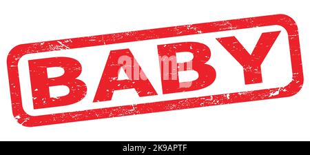 BABY text written on red-black grungy stamp sign Stock Photo - Alamy