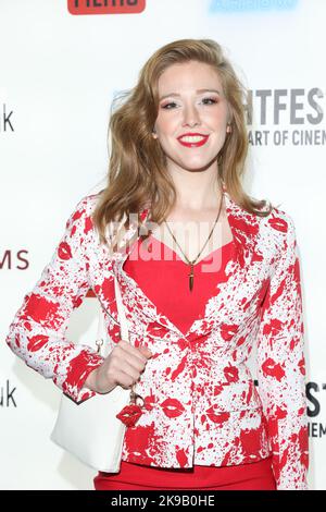 Chelsea Grant attends 'Scare Package 2' film premiere during Arrow ...