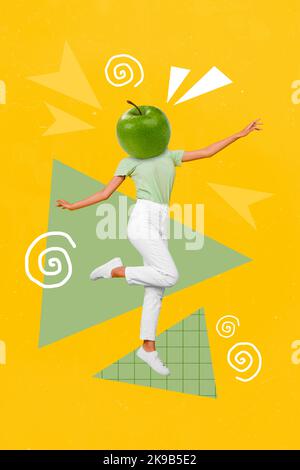 Collage photo of young funny headless guy open mouth brainstorming ...