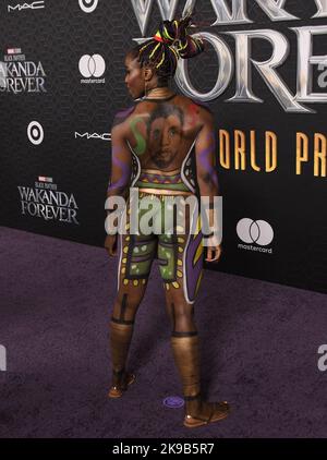 Janeshia Adams-Ginyard arrives at the world premiere of "Black Panther ...