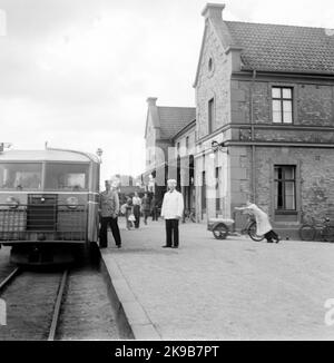 Östra station in Halmstad. At the railway track between Halmstad and ...