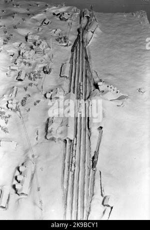 Model of Storlien after snowfall; Railway museum Stock Photo - Alamy