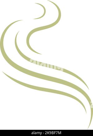 Vapor lines. Aroma smell motion. Smoke curve Stock Vector Image & Art ...
