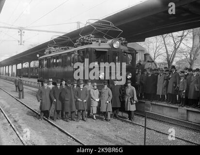 State Railways, SJ DS 102 with First Electric train Stock Photo - Alamy