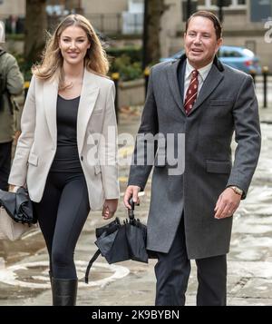 Socialite James Stunt and Helena Robinson arrive at Leeds Cloth Hall ...