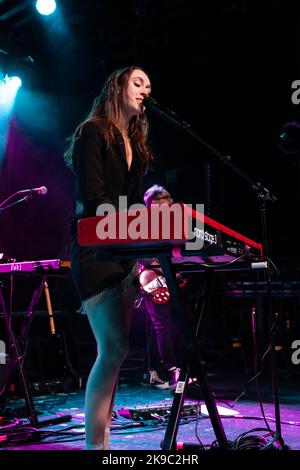 American singer Em Beihold performing at the Commodore Ballroom in ...
