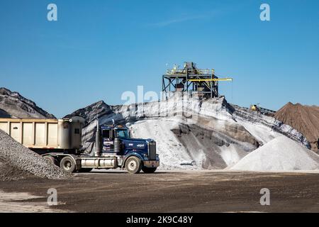 Detroit, Michigan - The Edward C. Levy aggregates plant in southwest ...