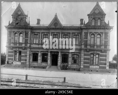 Falkenberg station house Stock Photo - Alamy