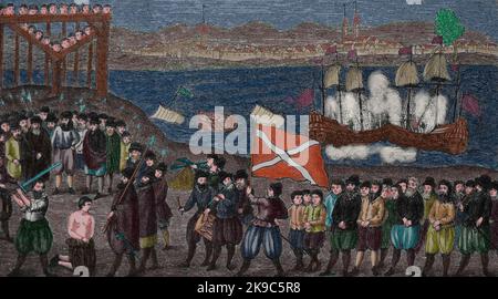 The summary execution of the pirate Klaus Stortebeker (1360-1401) and ...